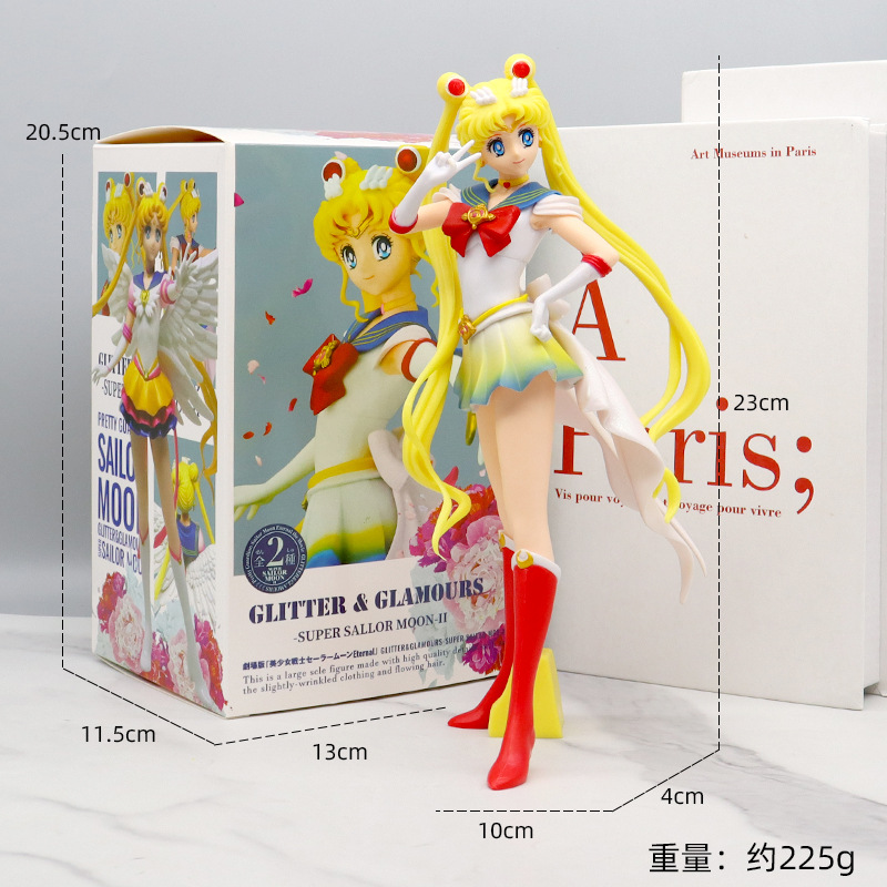 1Psc 23cm Anime Sailor Moon Figure Angel Tsukino Usagi Chibiusa Cake ...