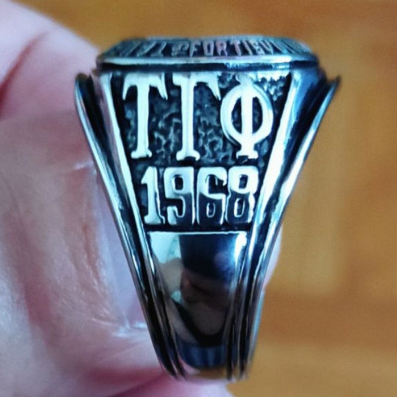 Stainless Steel Triskelion Tau Gamma Phi Ring for Men Size 6-15 ...