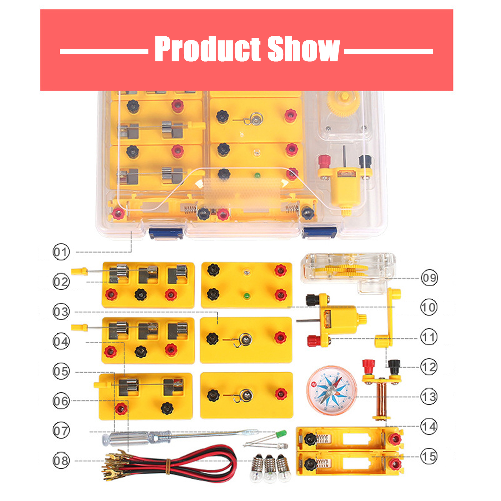 Electric Kids Toy Basic Circuit Electricity Magnetism Learning Kit ...