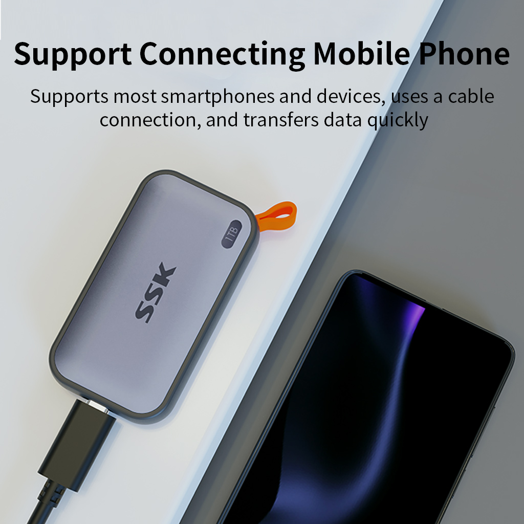SSK 1050MB/s SD500 SSD 500G Portable External SSD USB3.2 Gen2 External Solid State Drive SSD ...