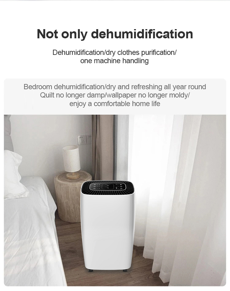 Dehumidifier 12L multi-function dehumidifier intelligent timing mobile ...