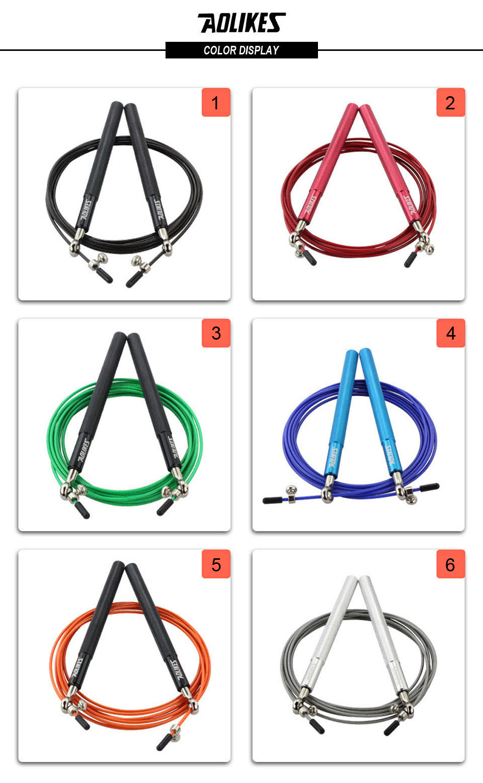 AOLIKES 1PCS Crossfit Speed Jump Rope Professional Skipping Rope For ...