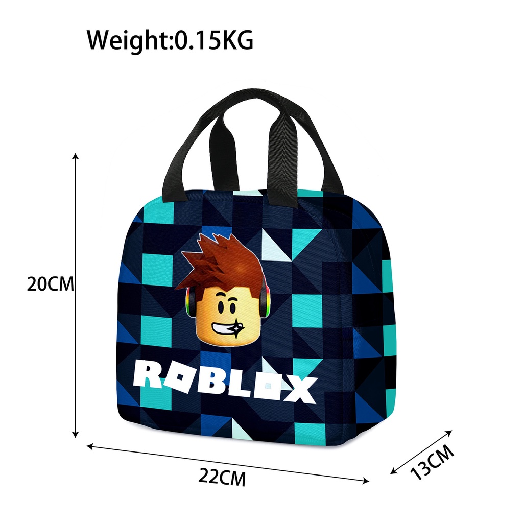 Robux Roblox Lunch Bag For Kids Thermal Lunch Box Bag Insulated Lunch ...