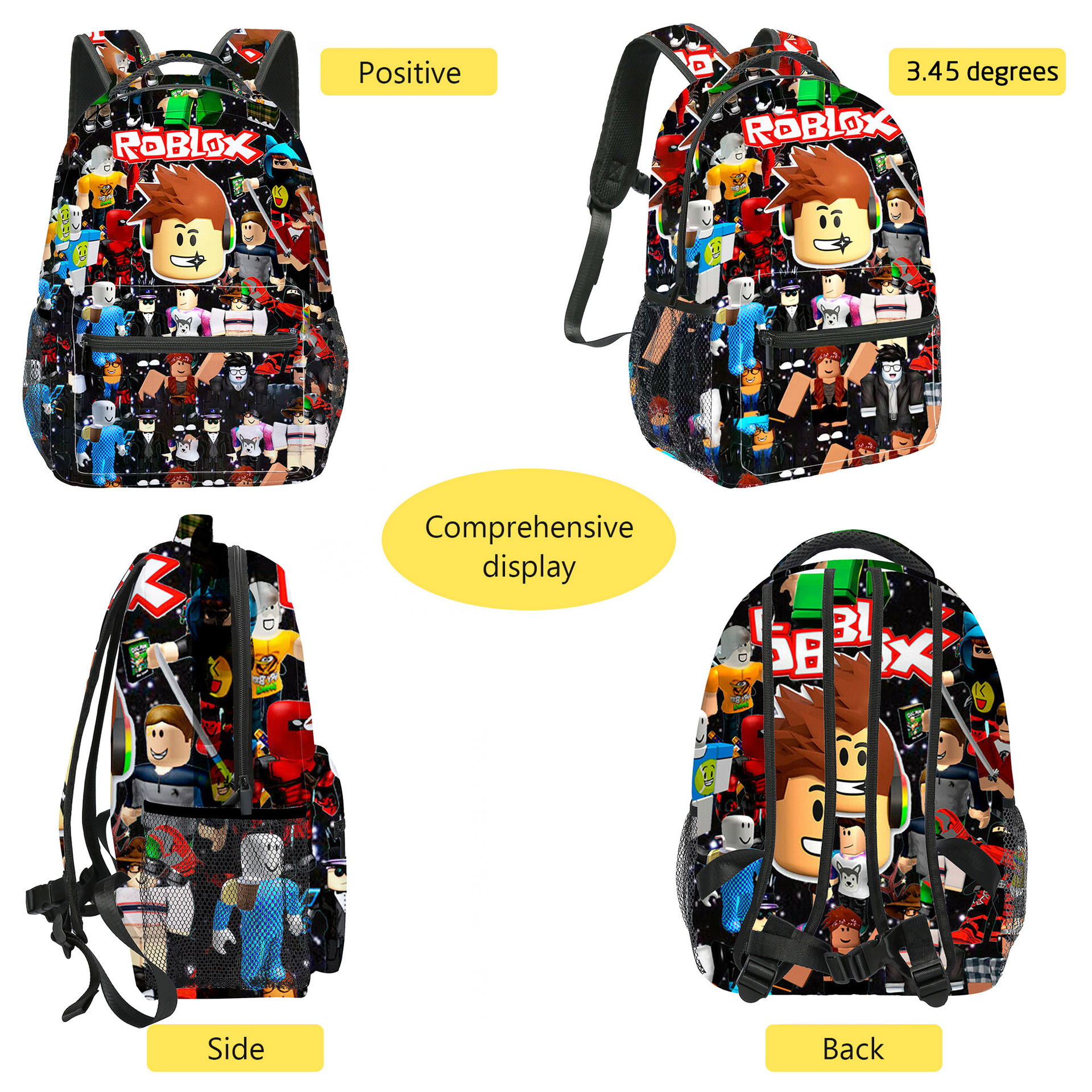 Roblox Robloxs School Bag For Kids Boys Girls Student Cartoon Anime ...