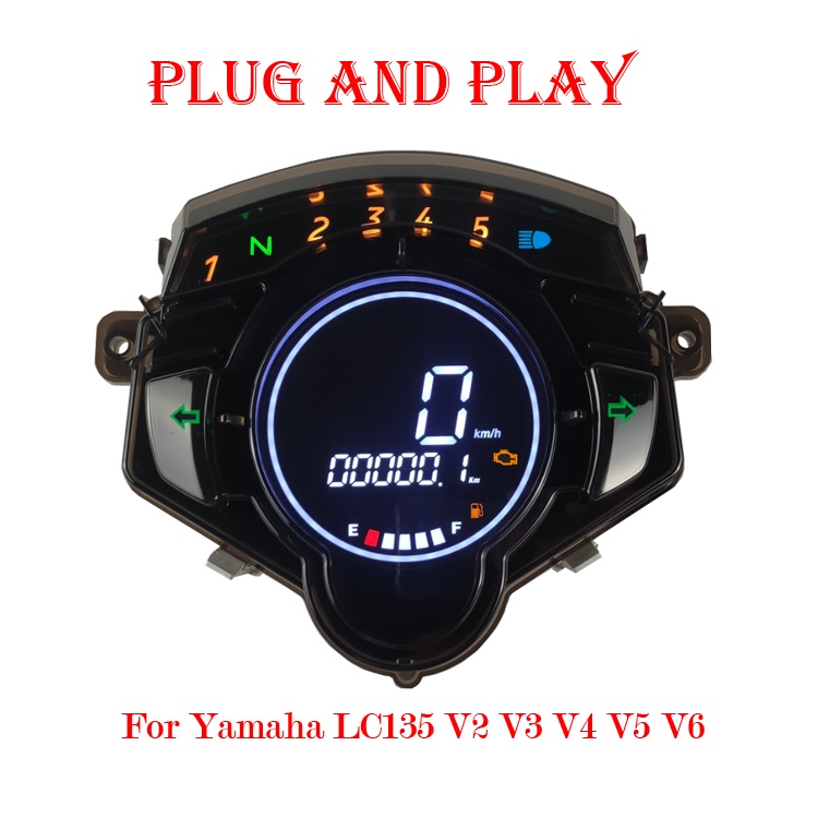 For Yamaha LC135 V2 V3 V4 V5 V6 V7 4S/5S Euro x125 Digital Meter Full ...