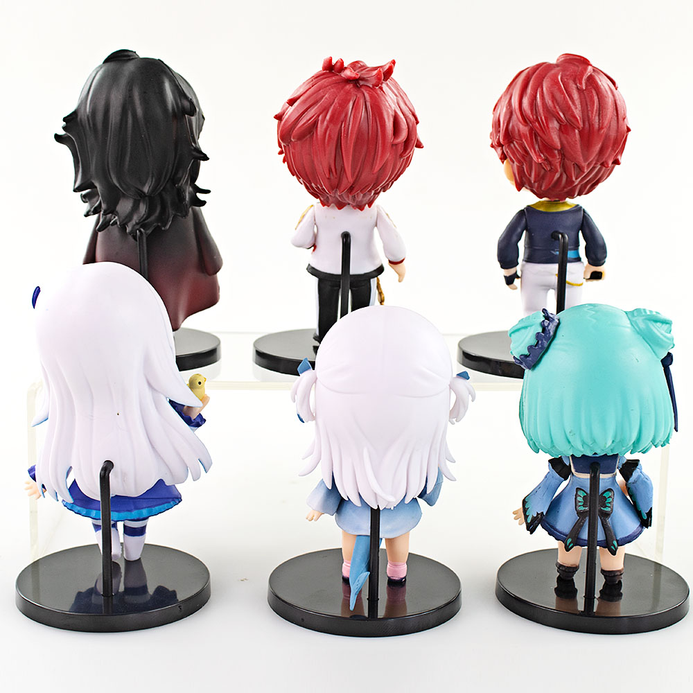 6Pcs/Set 10cm The Gawr Gura Figure Anime Chibi Figure PVC Action Model ...