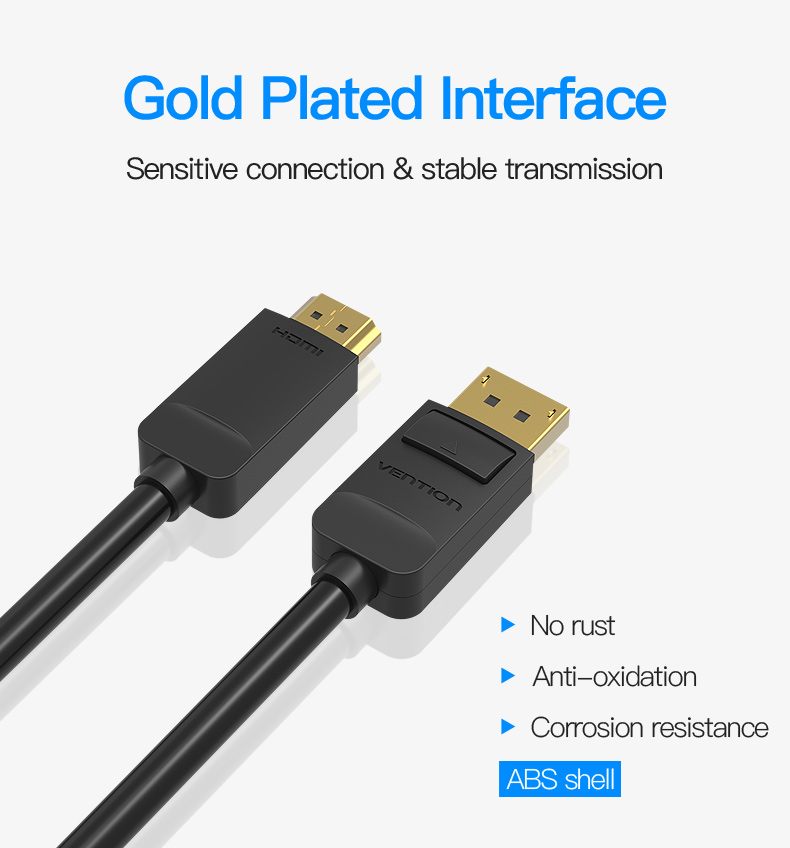 Vention DP to HDMI Adater DP Cable 1080P Display Port to HDMI Cable 4K ...