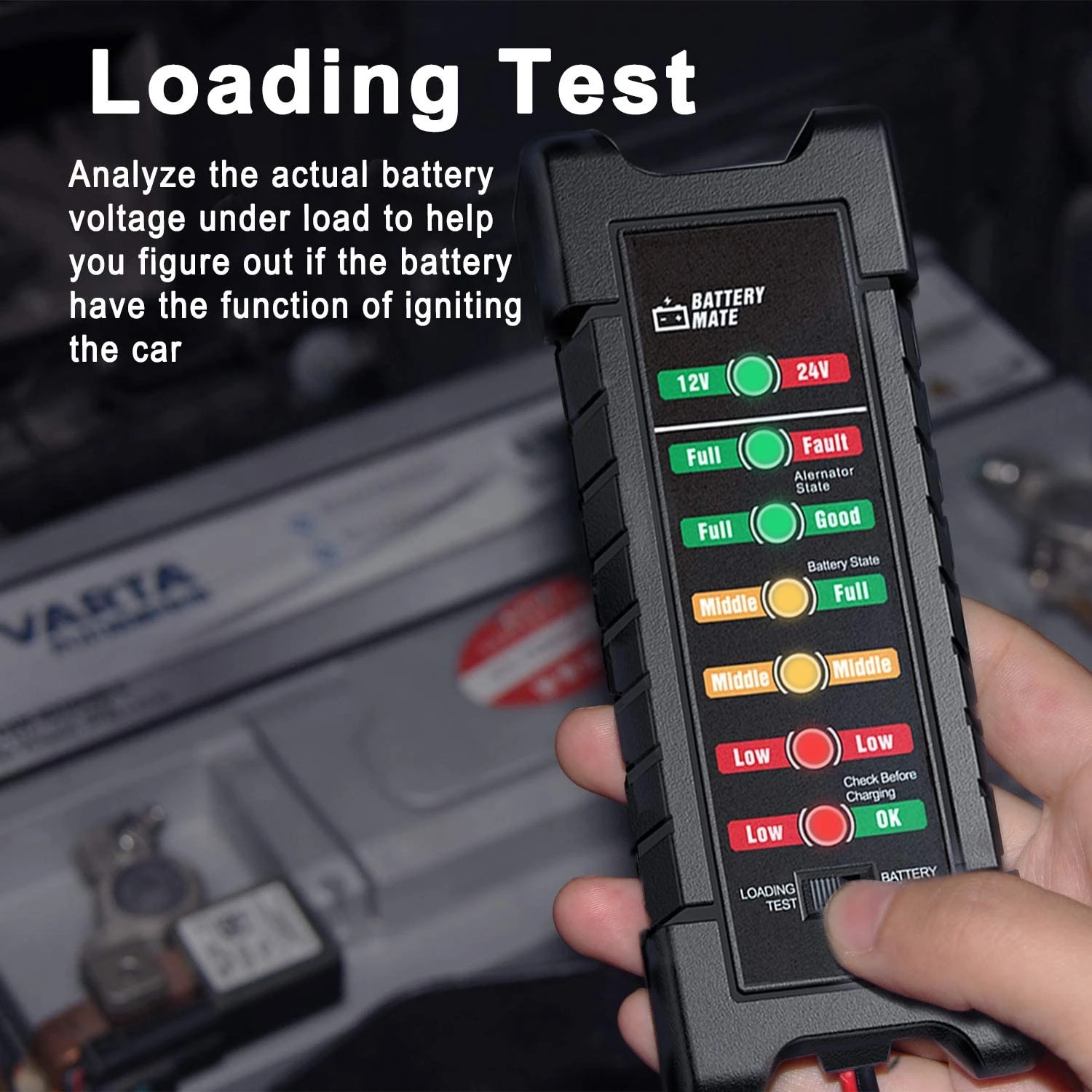 ANCEL BM310 & BM410 12V 24V Car Battery Tester Digital Battery Health ...