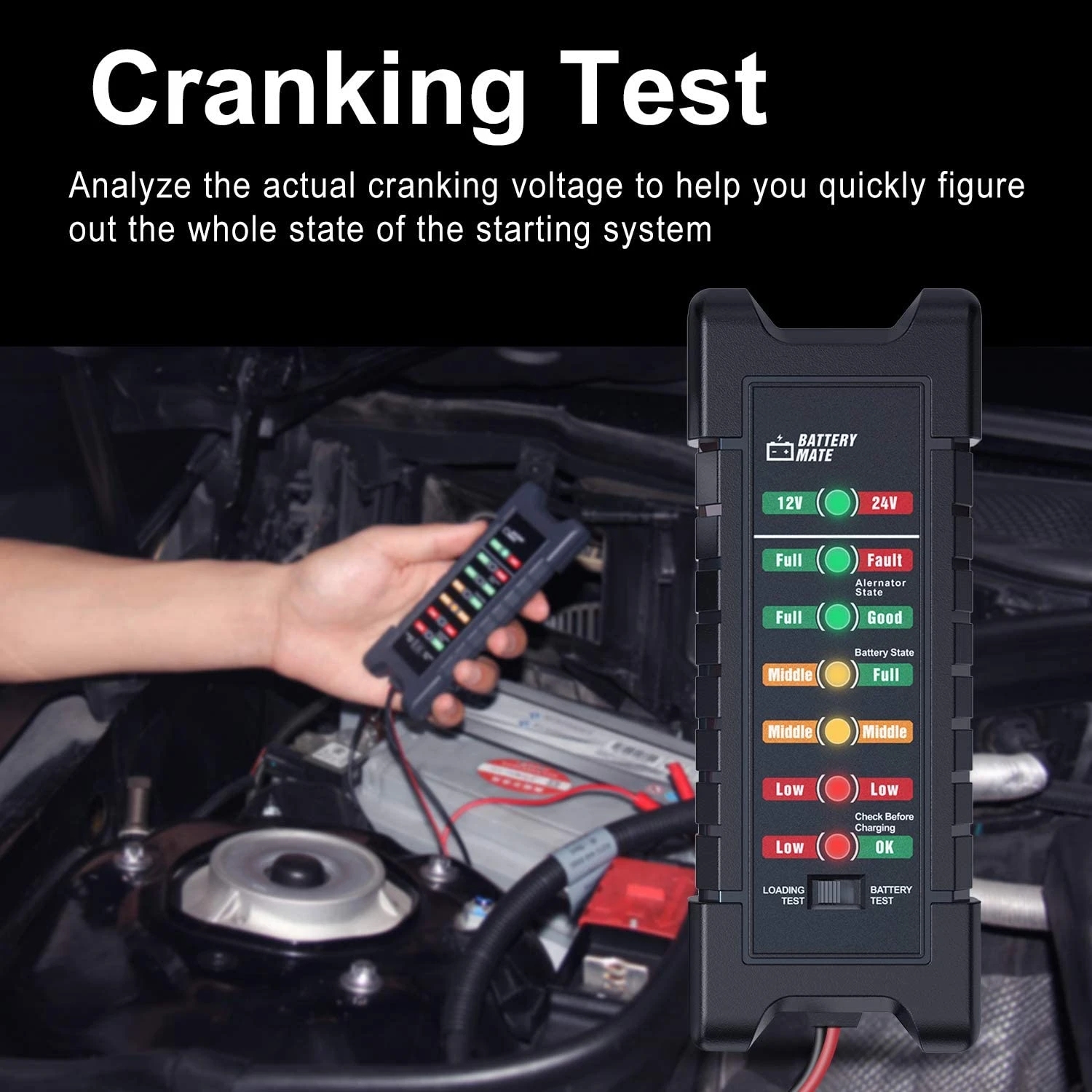 ANCEL BM310 & BM410 12V 24V Car Battery Tester Digital Battery Health ...