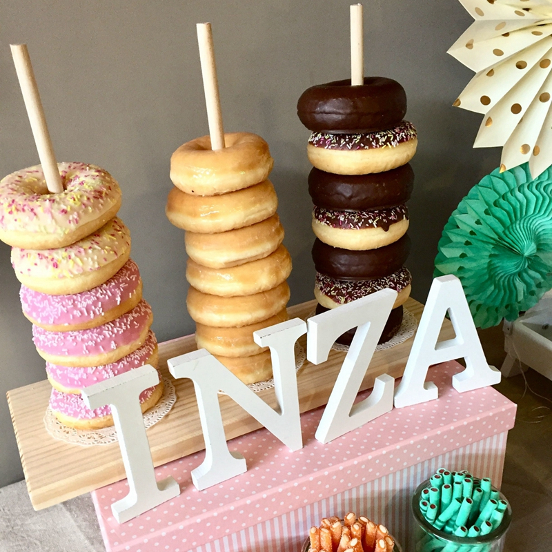 DIY Wooden Number Donuts Wall Display Stand Holder Candy Sweets ...