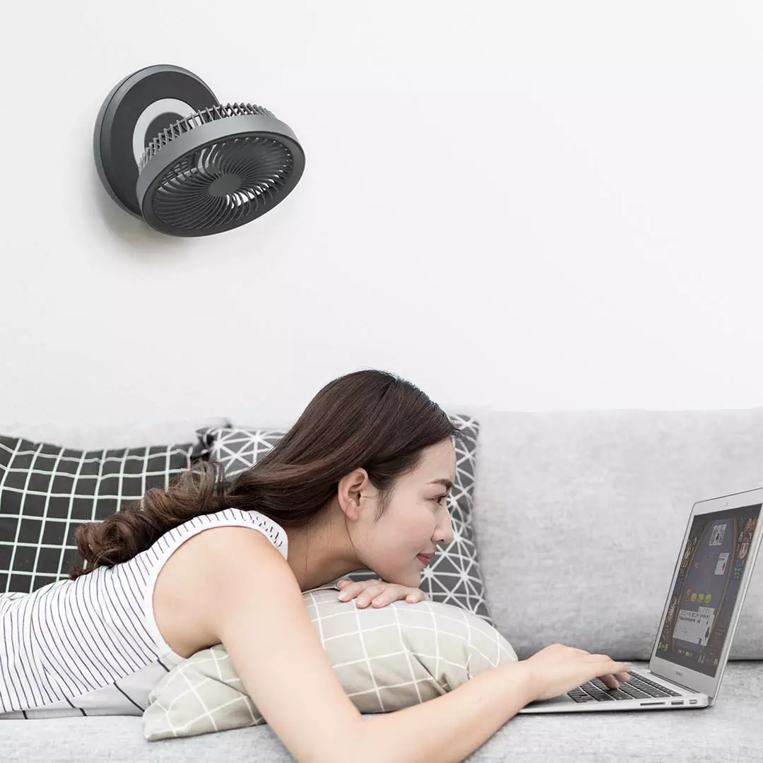 Youpin Edon Wireless Suspended Air Circulation Fan USB Rechargeable Folding Electric Fan Night ...