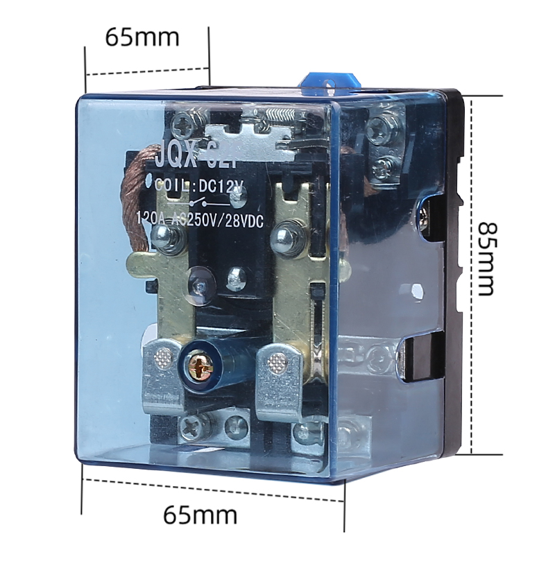 JQX-62F 2Z 80A High power relay 12V 24VDC 220VAC Silver contact ...