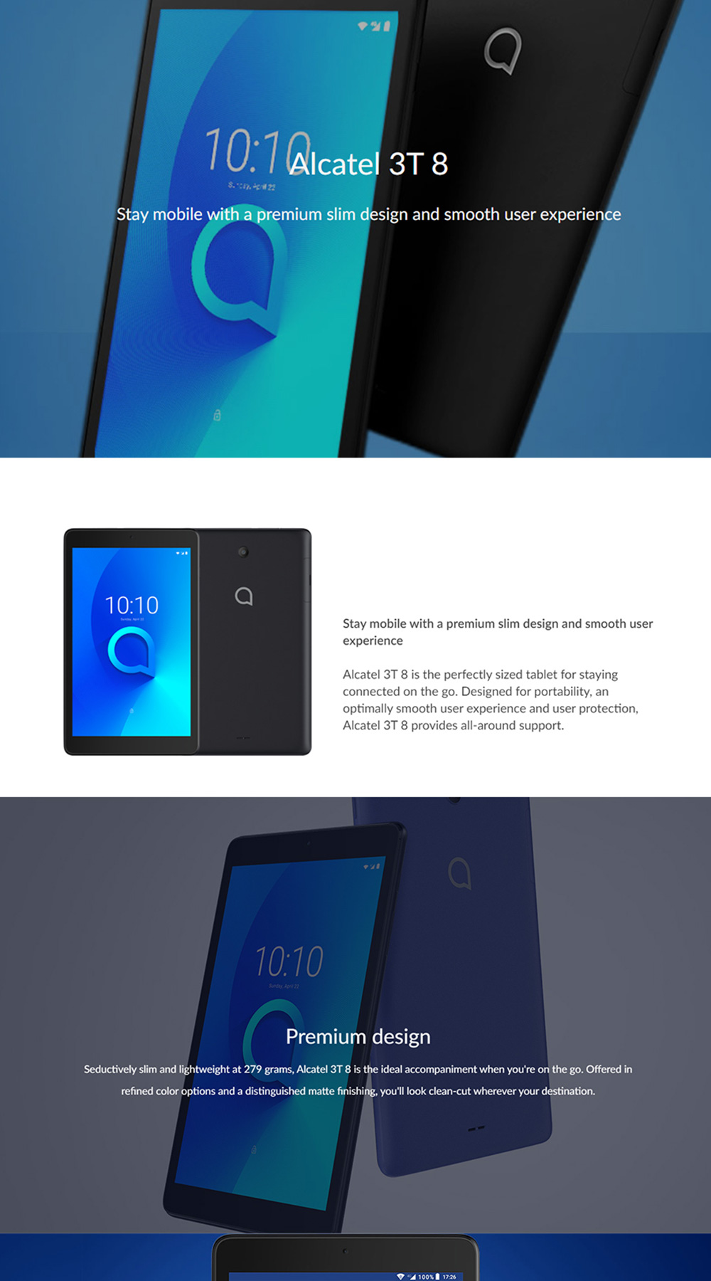 TCL Alcatel 3T8 Tablet 8inch IPS Display 1GB RAM 32GB ROM 5MP Front ...