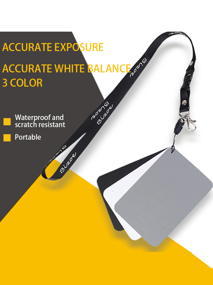 Profession White Balance Cards 18% Gray Card 3 in 1 Photography Color ...