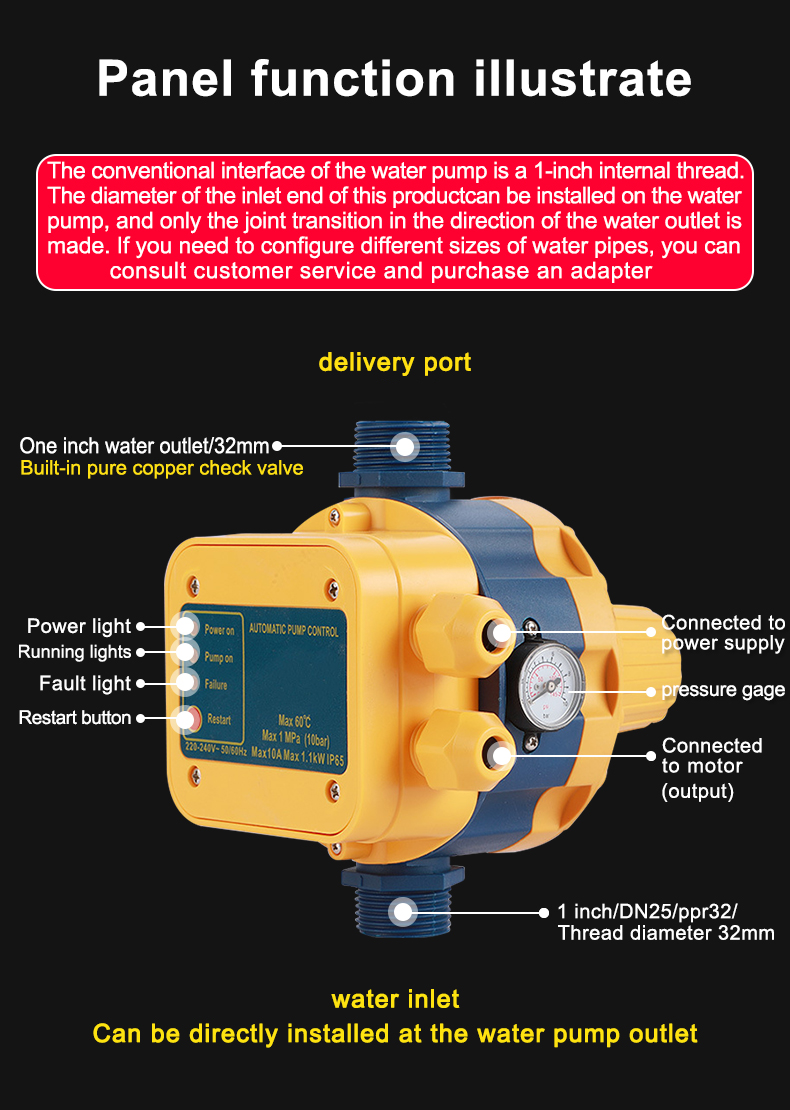 Automatic Pump Control Water Booster Pump Self-priming Pump Jet Pump ...