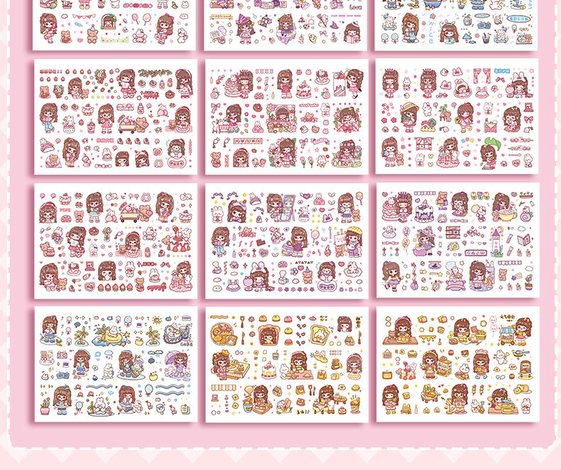 Super Sweet Nini Illustrated Book Sticker Book Cute Little Girl ...