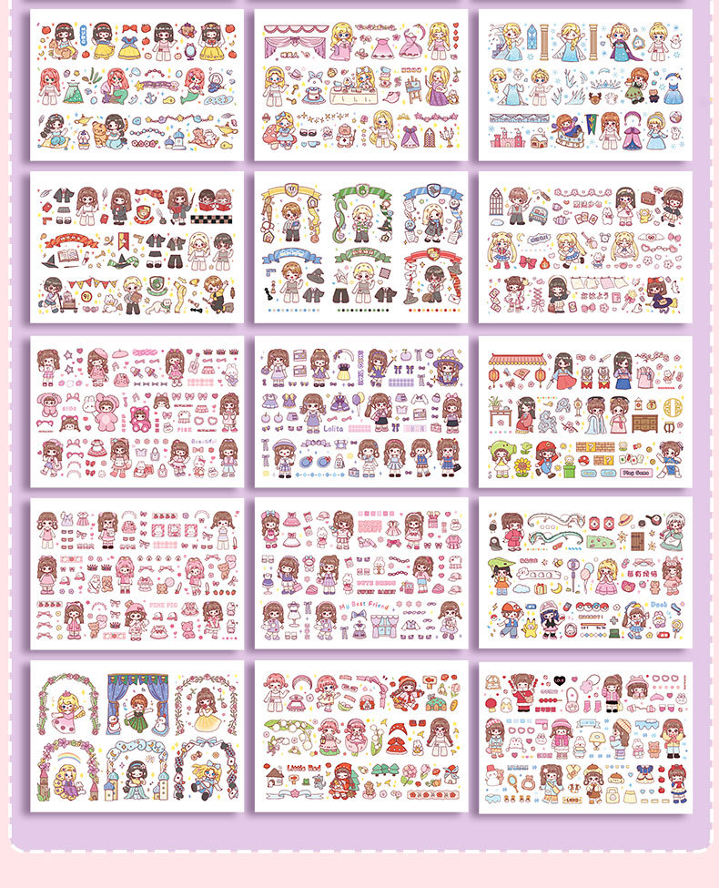 Super Sweet Nini Illustrated Book Sticker Book Cute Little Girl ...