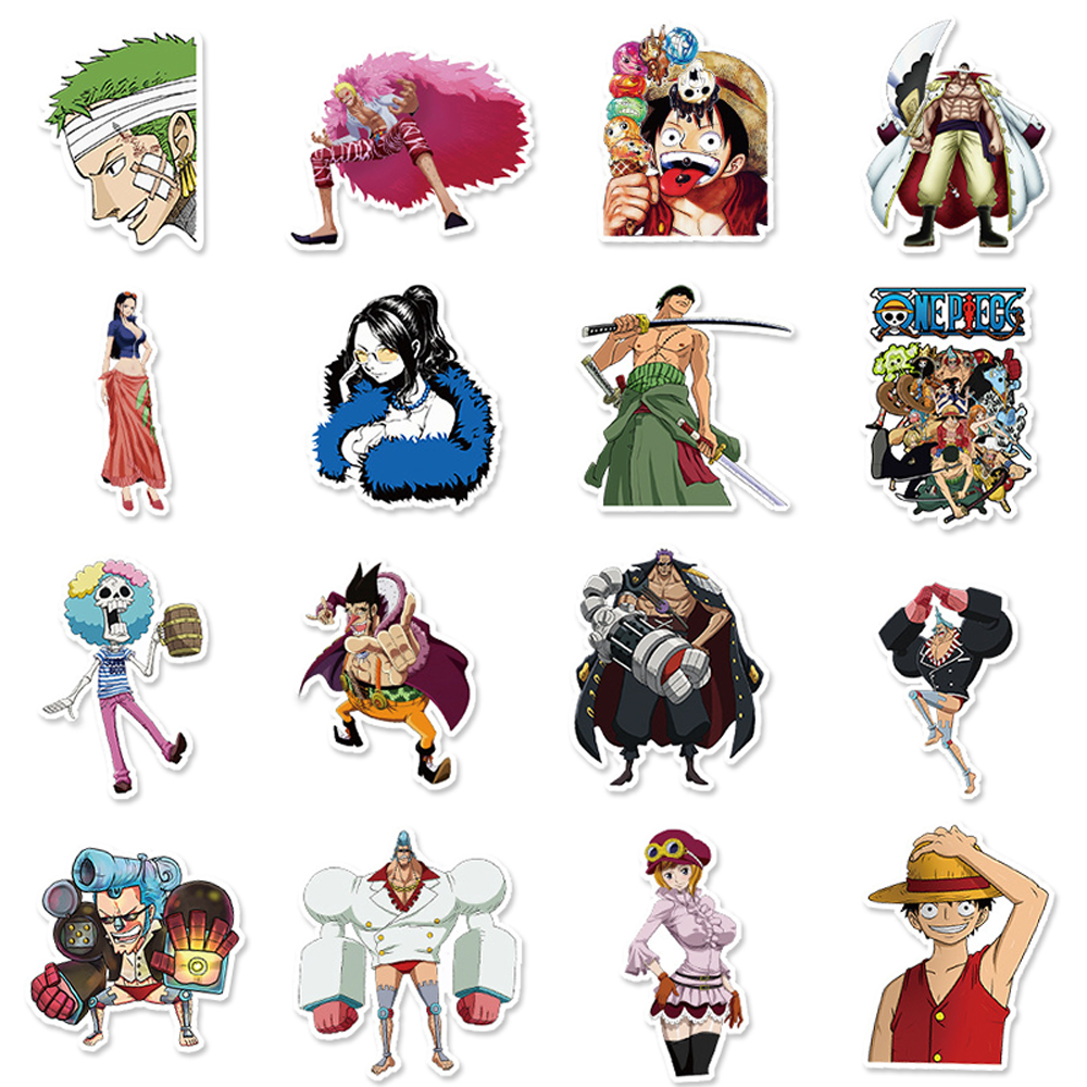 MUYA 50pcs One Piece Japanese Anime Stickers Aesthetic Sticker ...