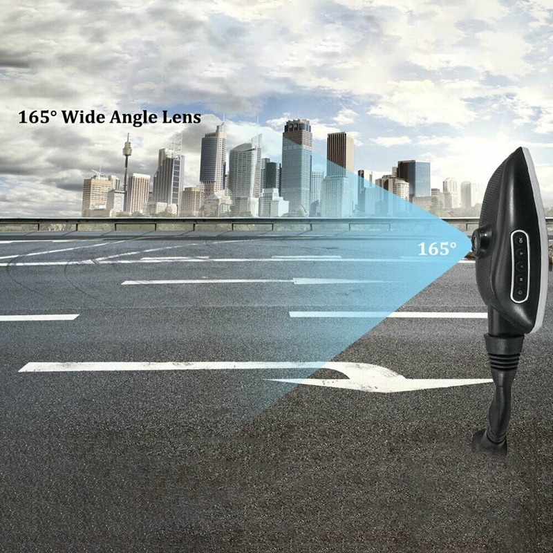 Motorcycle Rearview Mirror Camera, 1080P DVR Dash Cam Dual Lens Digital ...