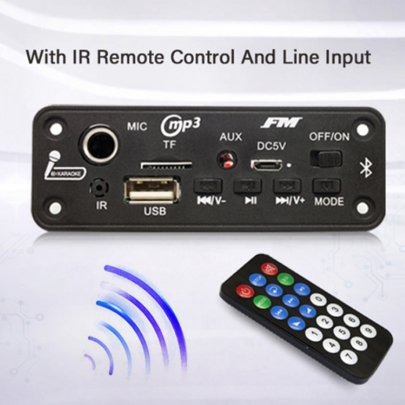 6W Amplifier DC 5V MP3 WMA Decoder Board Bluetooth 5.0 Audio Module USB ...