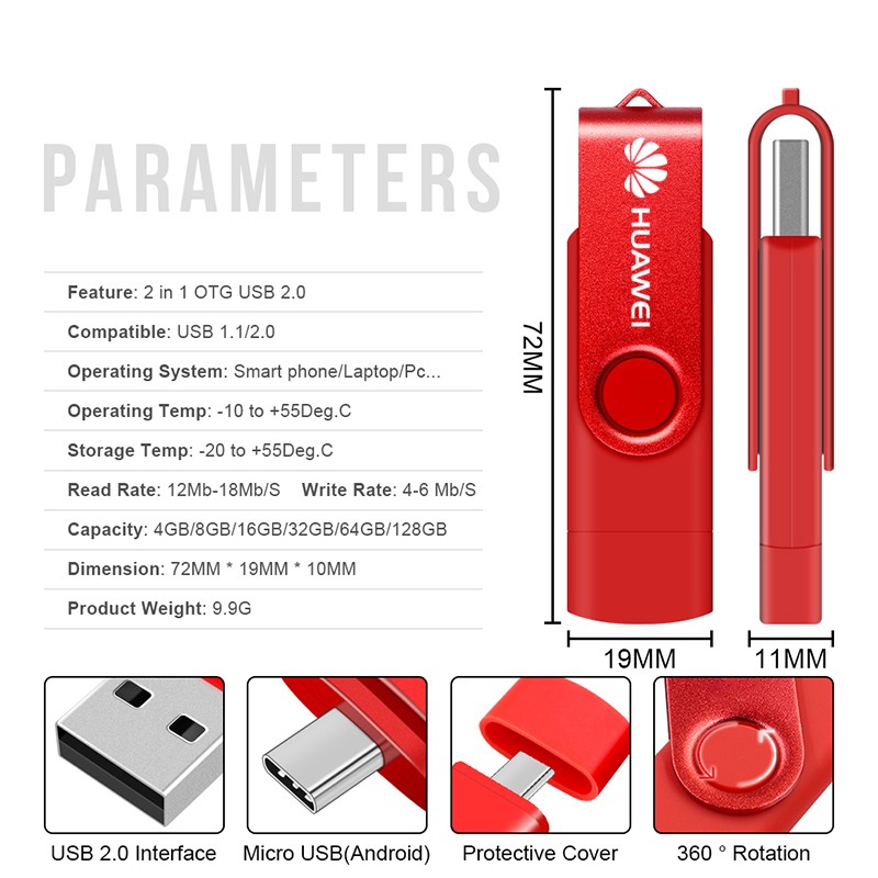 Hua‘wei flash drive 3 in 1 OTG USB Type C/Micro flash drive 2tb ...