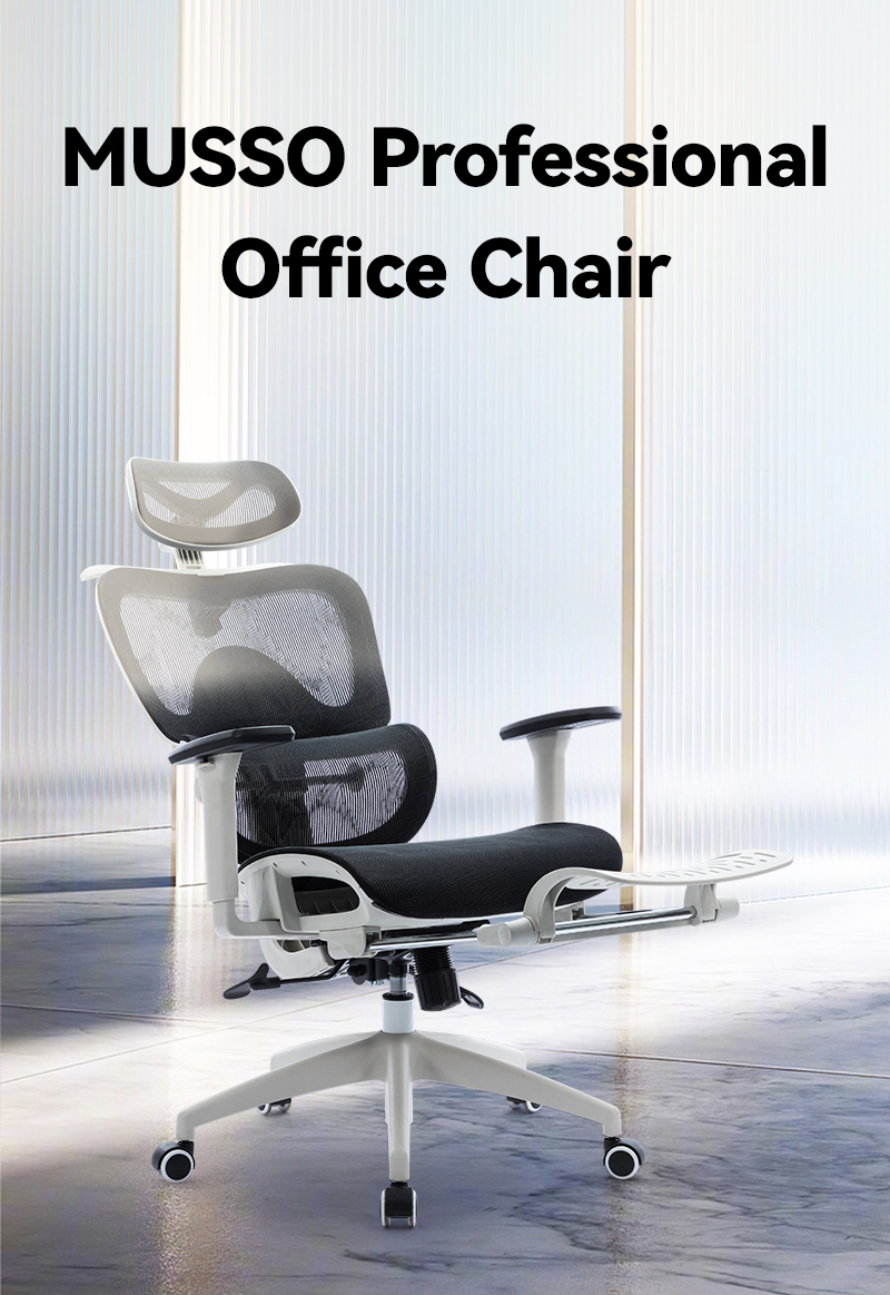 MUSSO E600 Ergonomic Chair with 3D Handrail Adjustable Headrest and ...