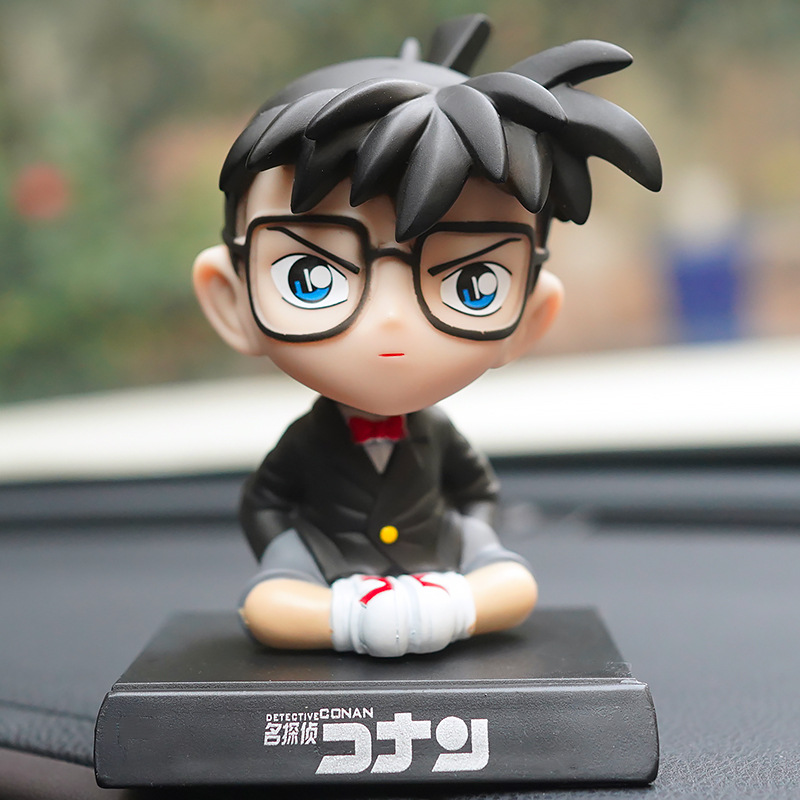 11cm Anime Detective Conan Edogawa Konan Shaking Head Doll PVC Action ...