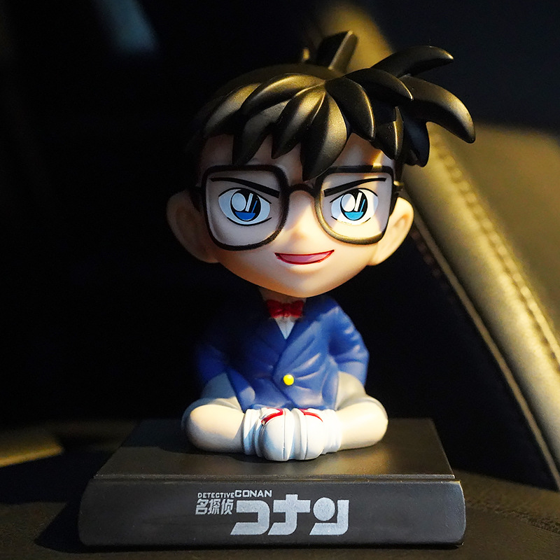 11cm Anime Detective Conan Edogawa Konan Shaking Head Doll PVC Action ...