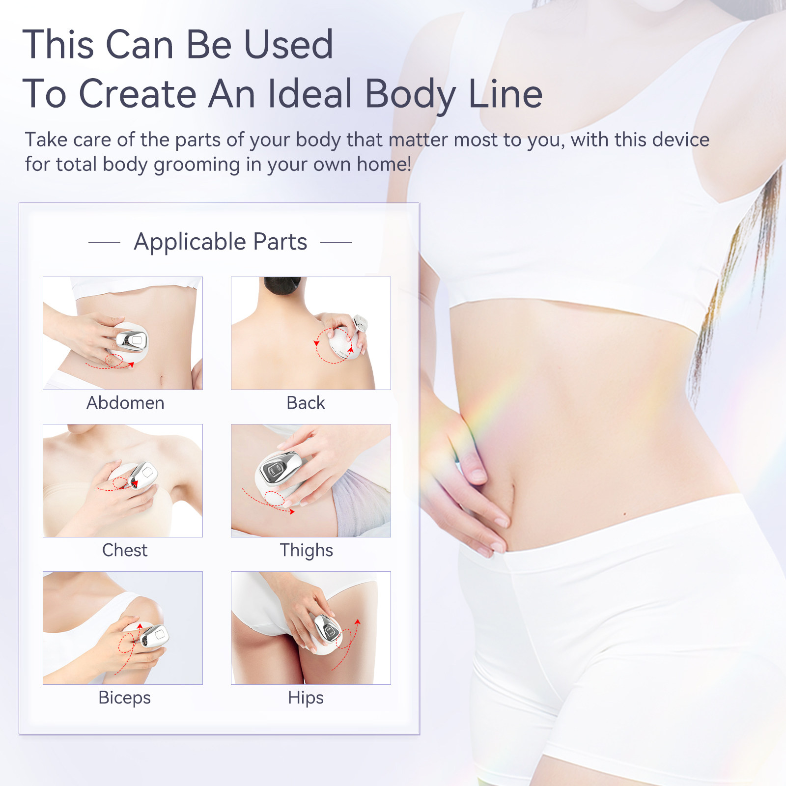 ANLAN 7 In 1 RF EMS Therapy Body Slimming Machine Body Massager Weight Loss Ultrasonic LED Fat ...