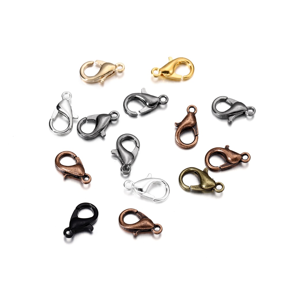 St.Kunkka 50 Pcs 10/12/14/16/21mm Lobster Clasps Chain Hook Metal ...