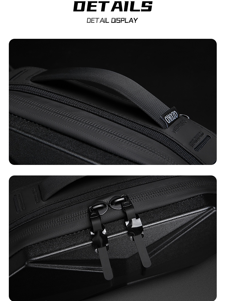 OZUKO Hard Shell Waist Bag Fashion Men Chest Bags Outdoor Sports Belt ...