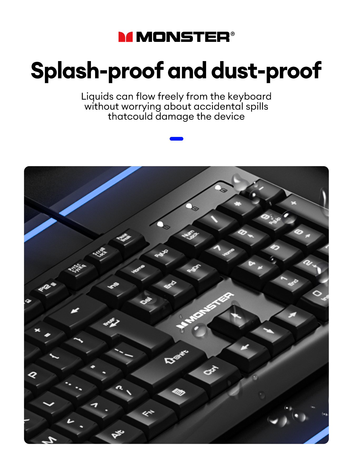 Monster KM2 Keyboard And Mouse Set Multi System Compatible Grip Comfort ...