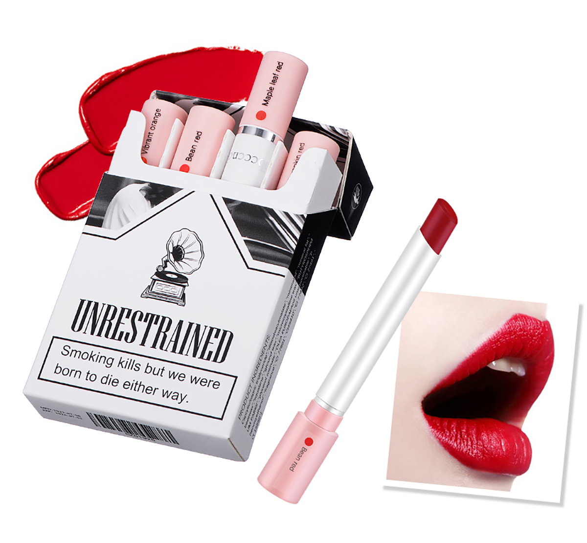 Cigarette Lipstick Set 4 Colors Matte Long Lasting Waterproof Matt ...