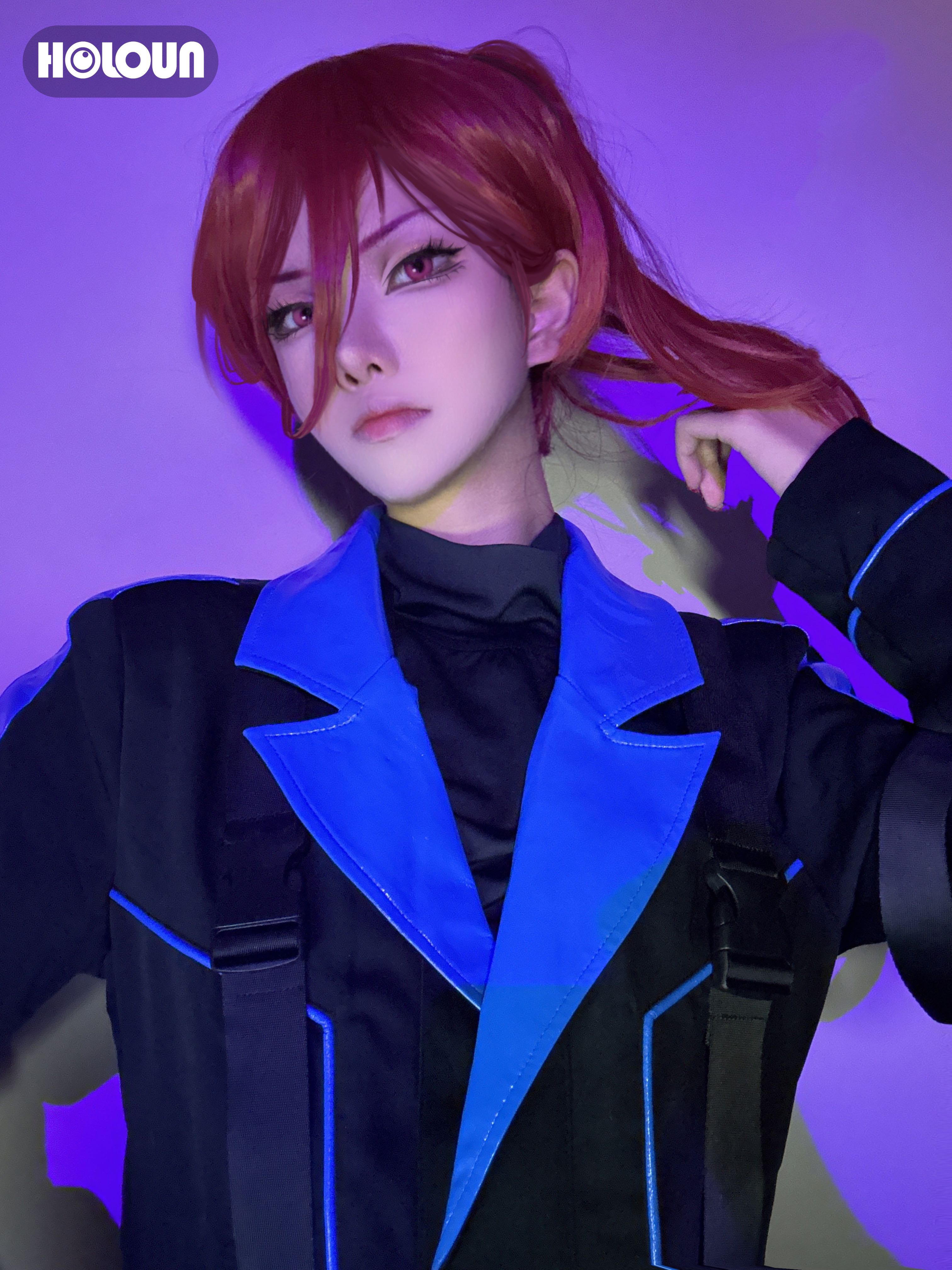 HOLOUN Blue Lock Anime Chigiri Cosplay Costume Wig Cyberpunk Style ...