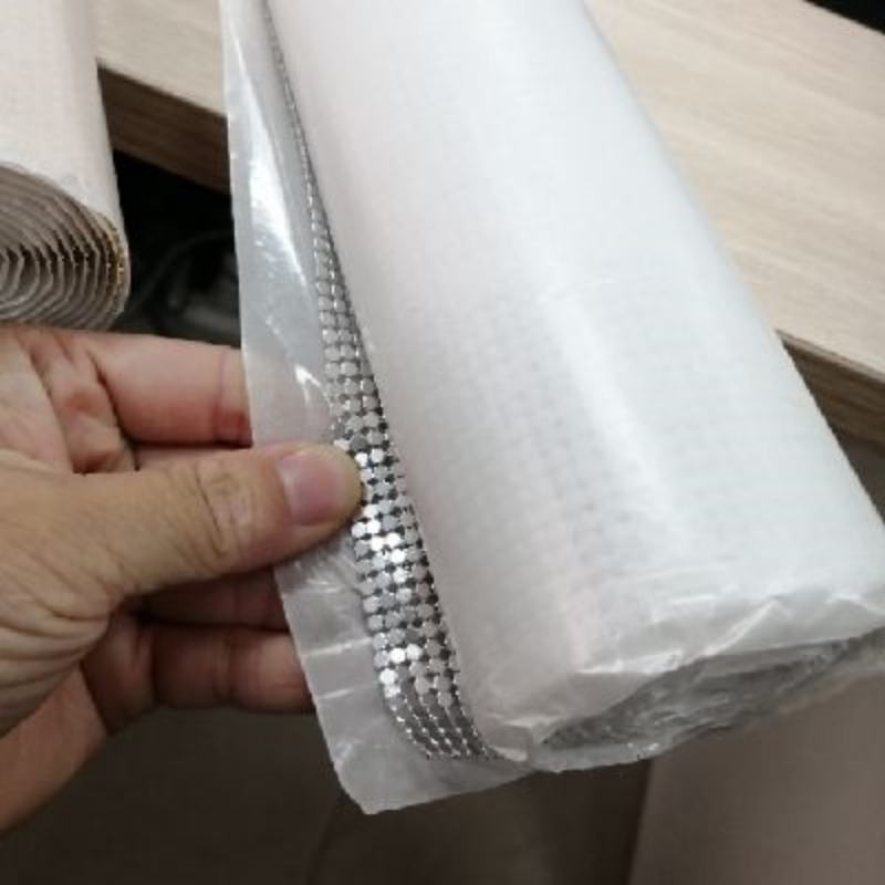 3mm Aluminum Mesh Kain Trim Sparkling Metal Payet Hotfix Tape Black ...