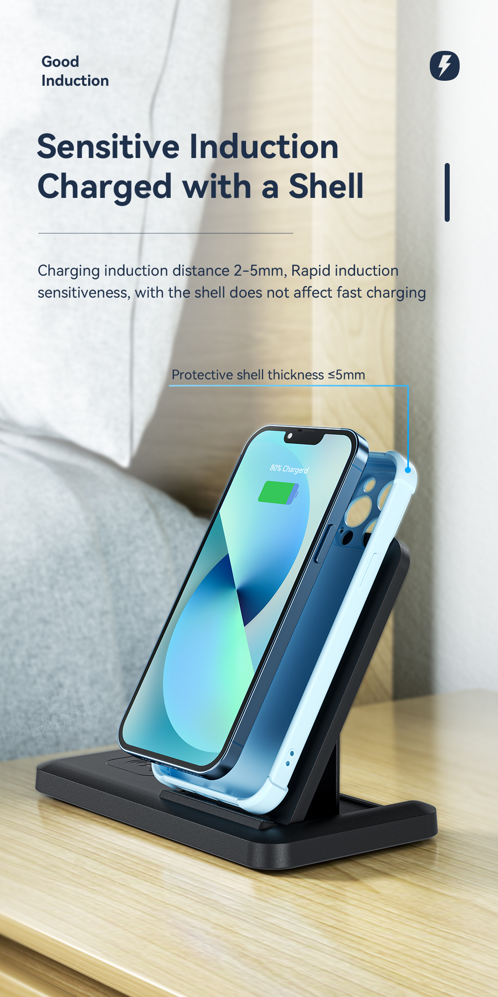 Essager Magnetic 4 In 1 Wireless Charger Stand Charging Station Dock ...