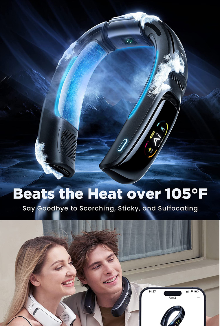 Ranvoo Aice3 Hanging Neck Air Conditioner Smart Semiconductor Refrigeration Hanging Neck Fan ...