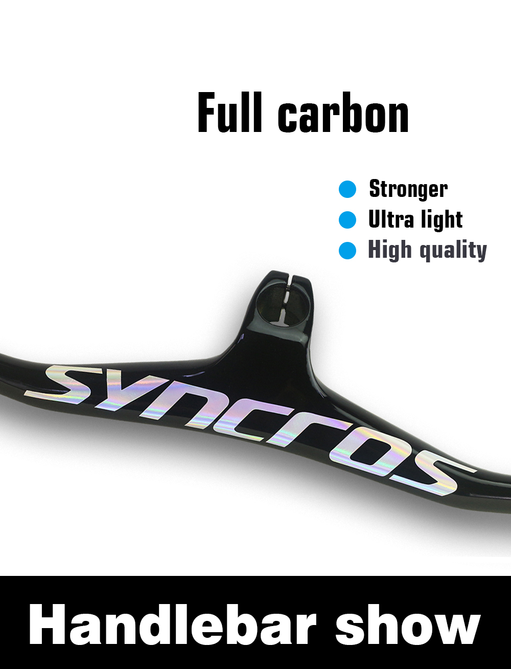 Syncros Chrome Logo Carbon Fiber Mountain And Stem 28.6mm -17Degree ...