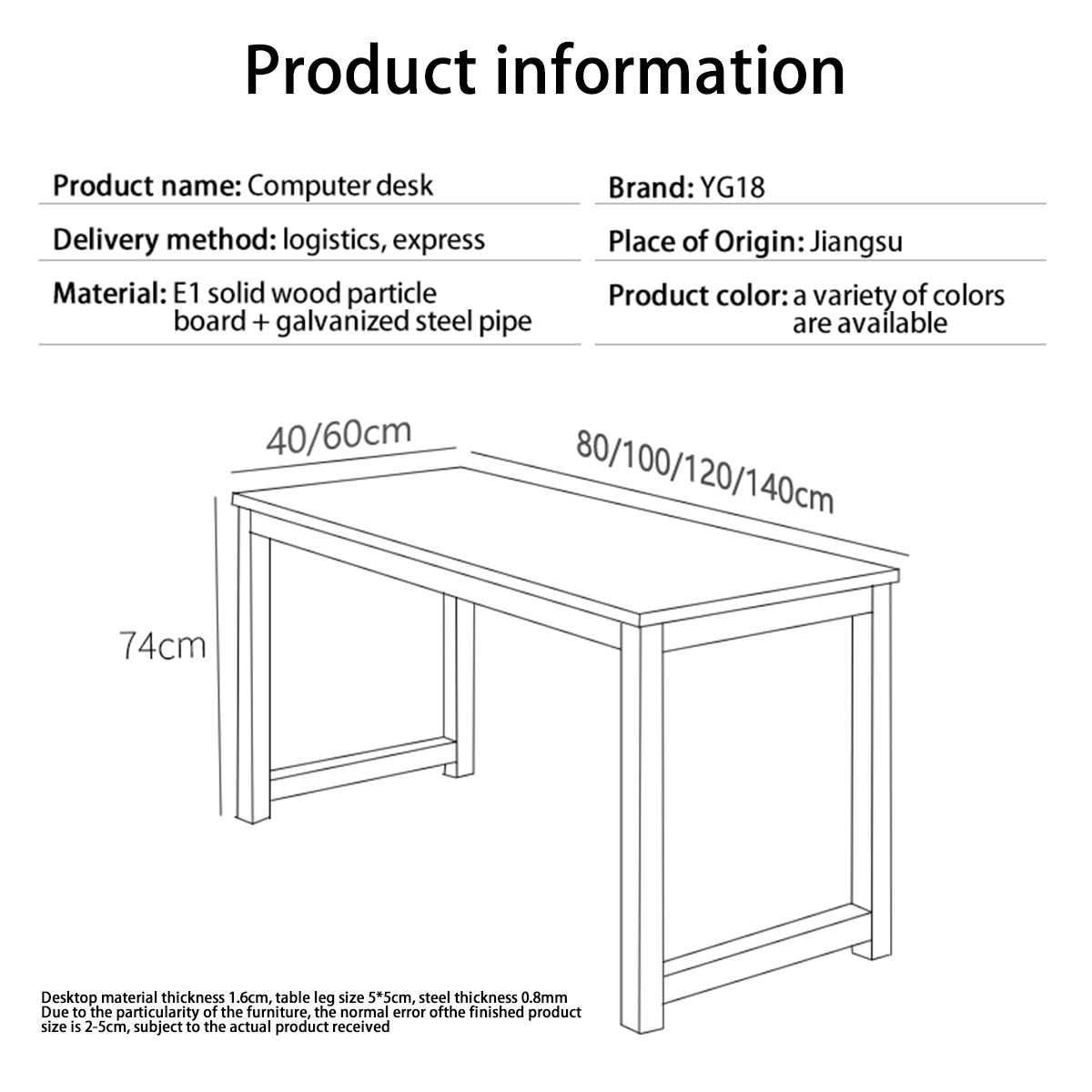 computer table140cm study table for adult with drawer office desk ...