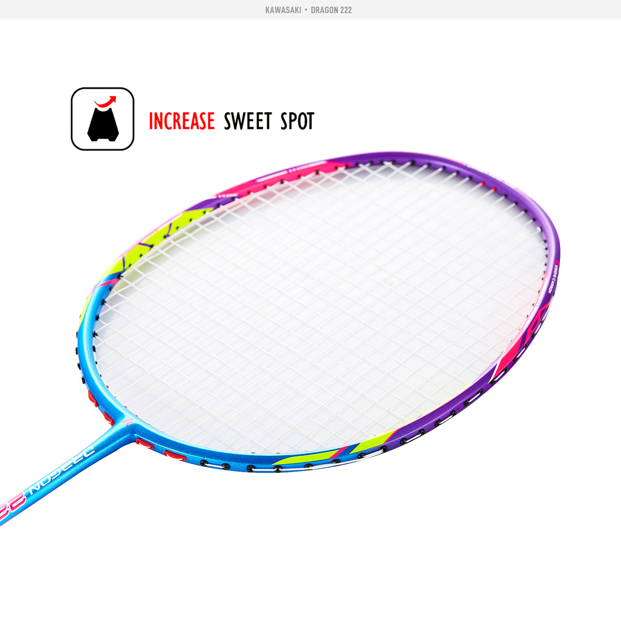 Kawasaki Sports Badminton Racket Dragon 232 & 222 Full Carbon Fiber ...