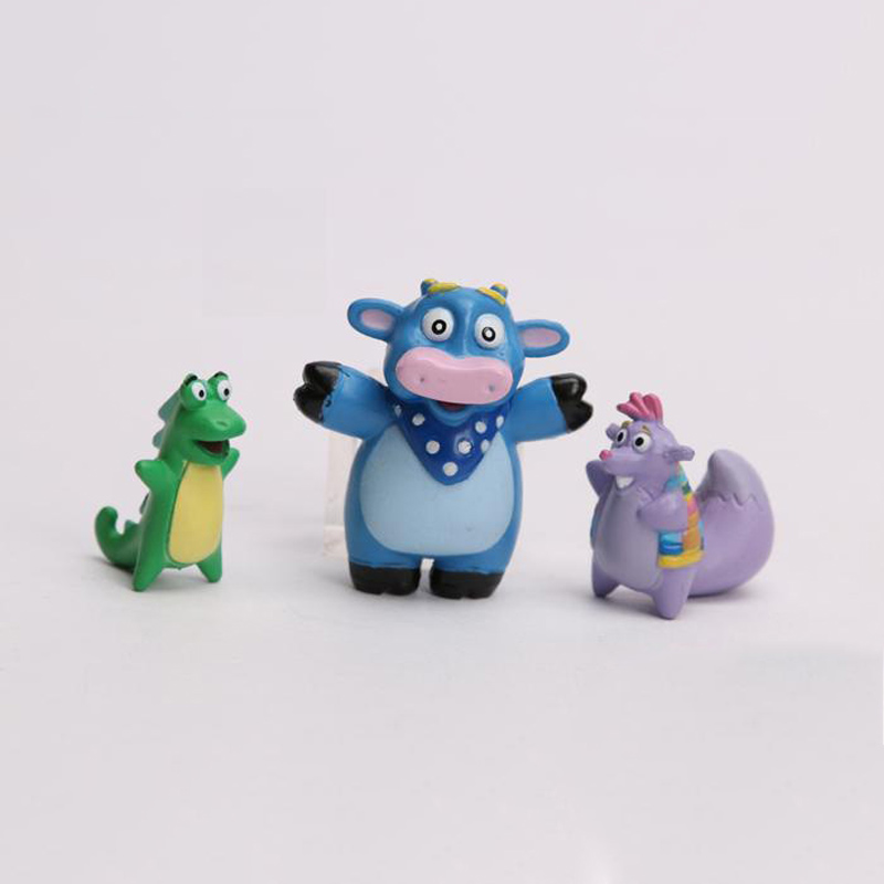 12Pcs/Set 3-8cm Anime Dora the Explorer Dora Boots Benny Isa Senor ...