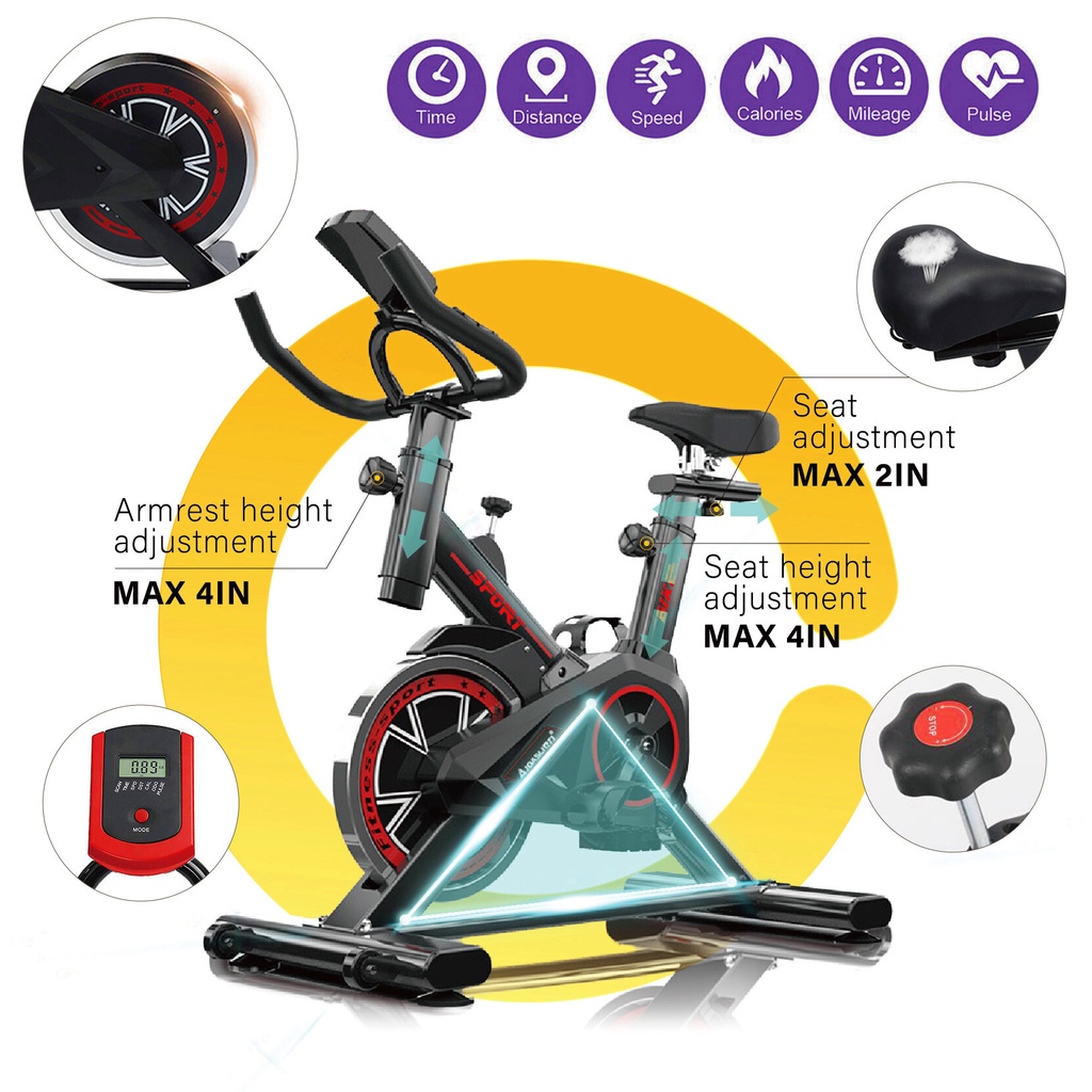 Exercise bikes,Flywheel Stationary Bike, 20/18/15/11/9/8KG home ...