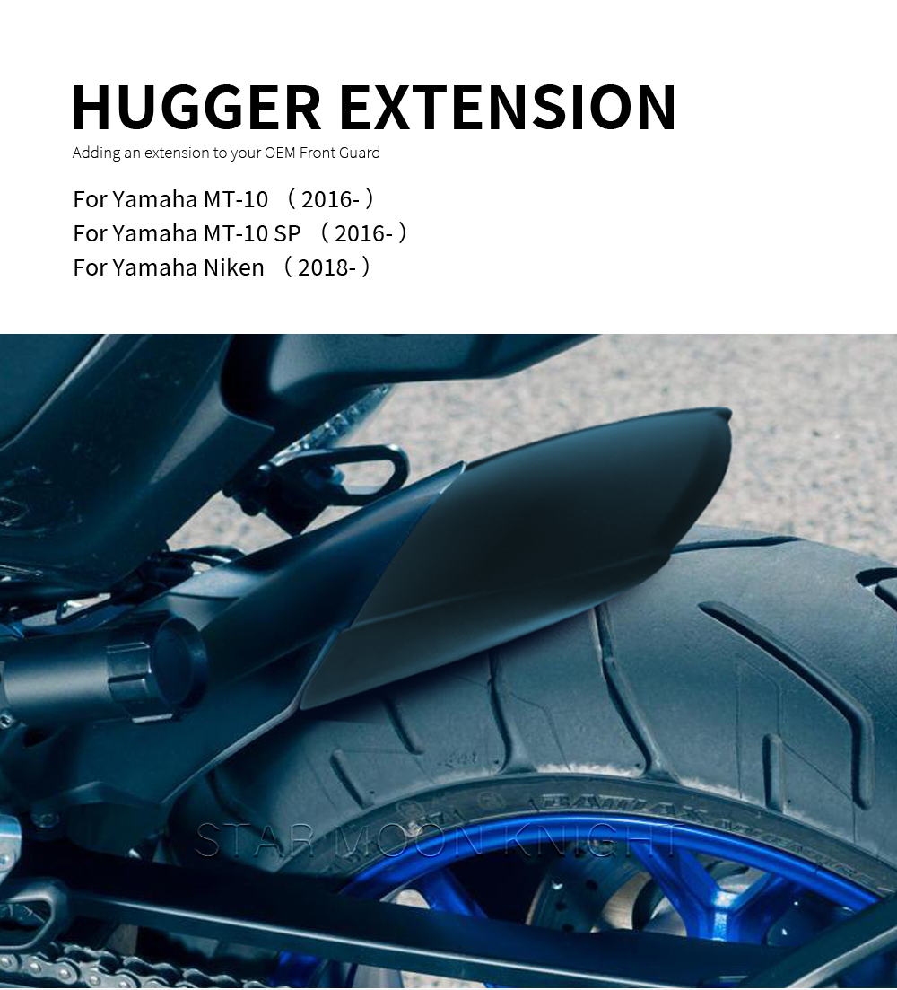 Motorcycle Rear Fender Mudguard Extender Hugger Extension For Yamaha MT ...