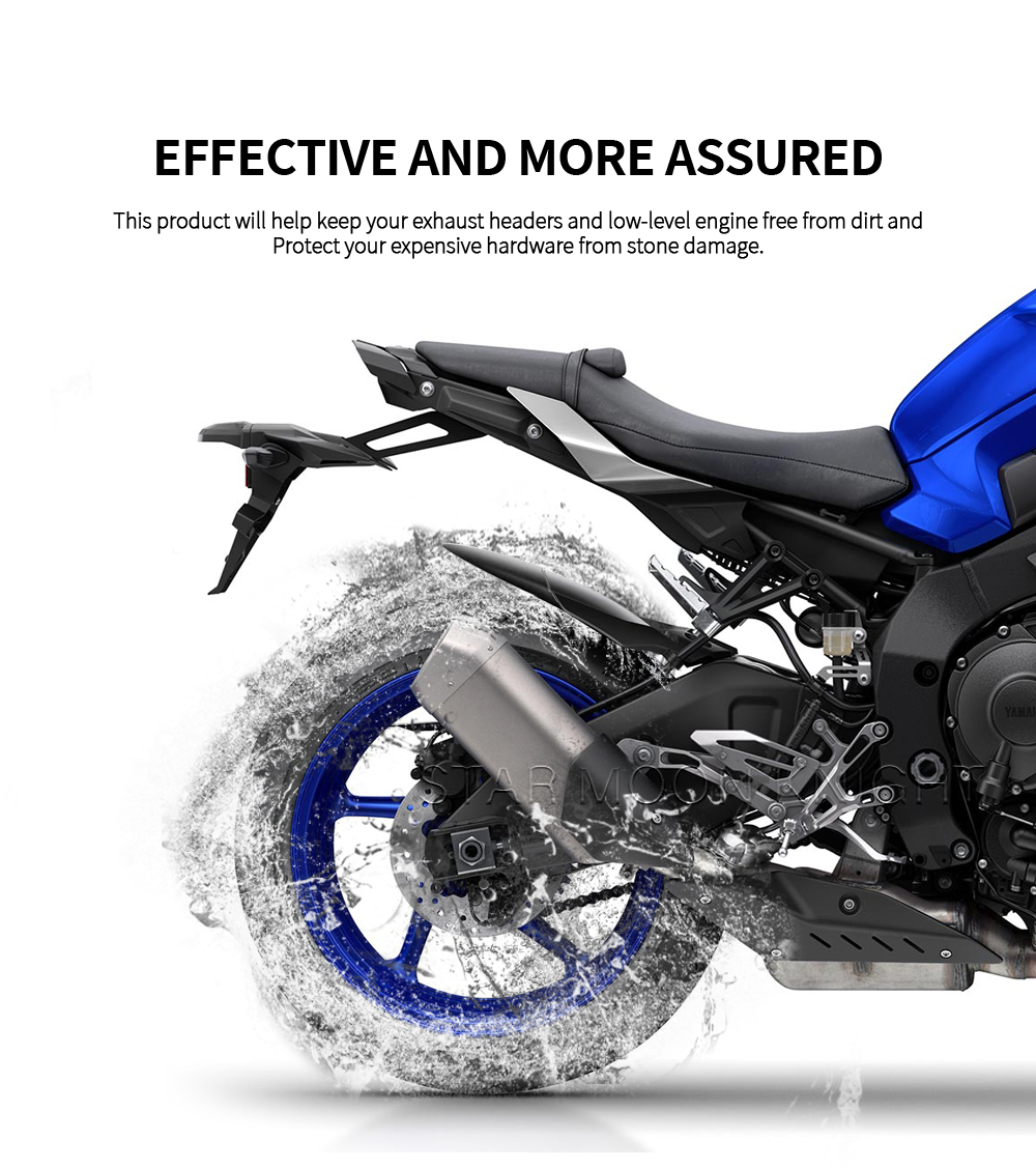 Motorcycle Rear Fender Mudguard Extender Hugger Extension For Yamaha MT ...