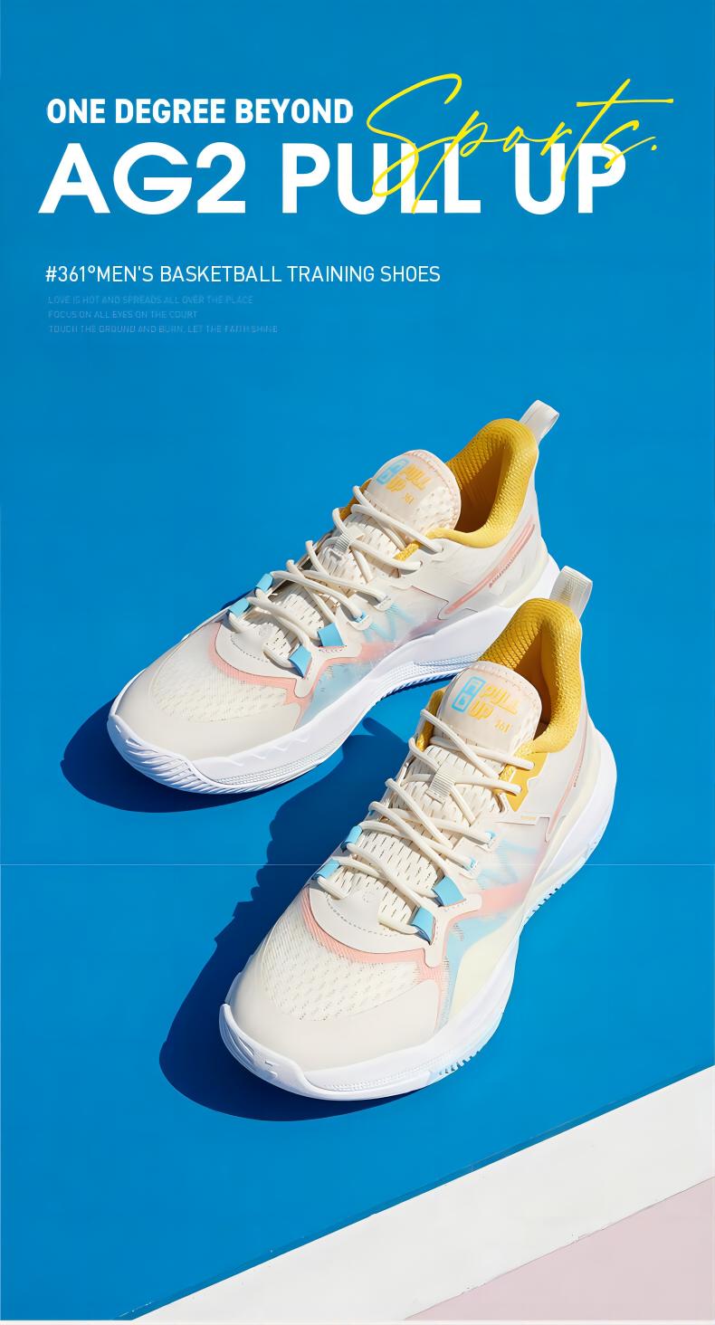 361 Degrees Ag2 Pull Up Men's Basketball Shoes wear-resistant anti ...