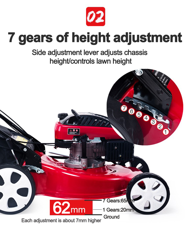 Lawn Mower 4-Stroke Gasoline Grass Trimmer Hand Push Mower ...