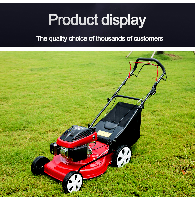 Lawn Mower 4-Stroke Gasoline Grass Trimmer Hand Push Mower ...