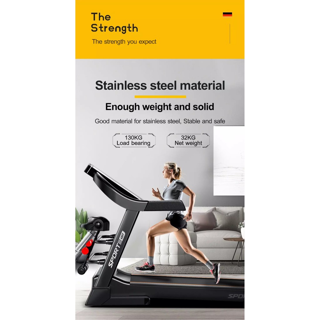 3.5HP foldable treadmill, 1-10KM/H speed adjustable treadmill，luxury ...