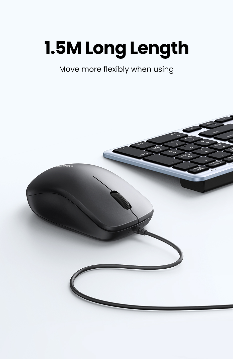 UGREEN Wired Mouse Optical USB 3.0 Mouse 1200 DPI Ergonomic Mouse with ...