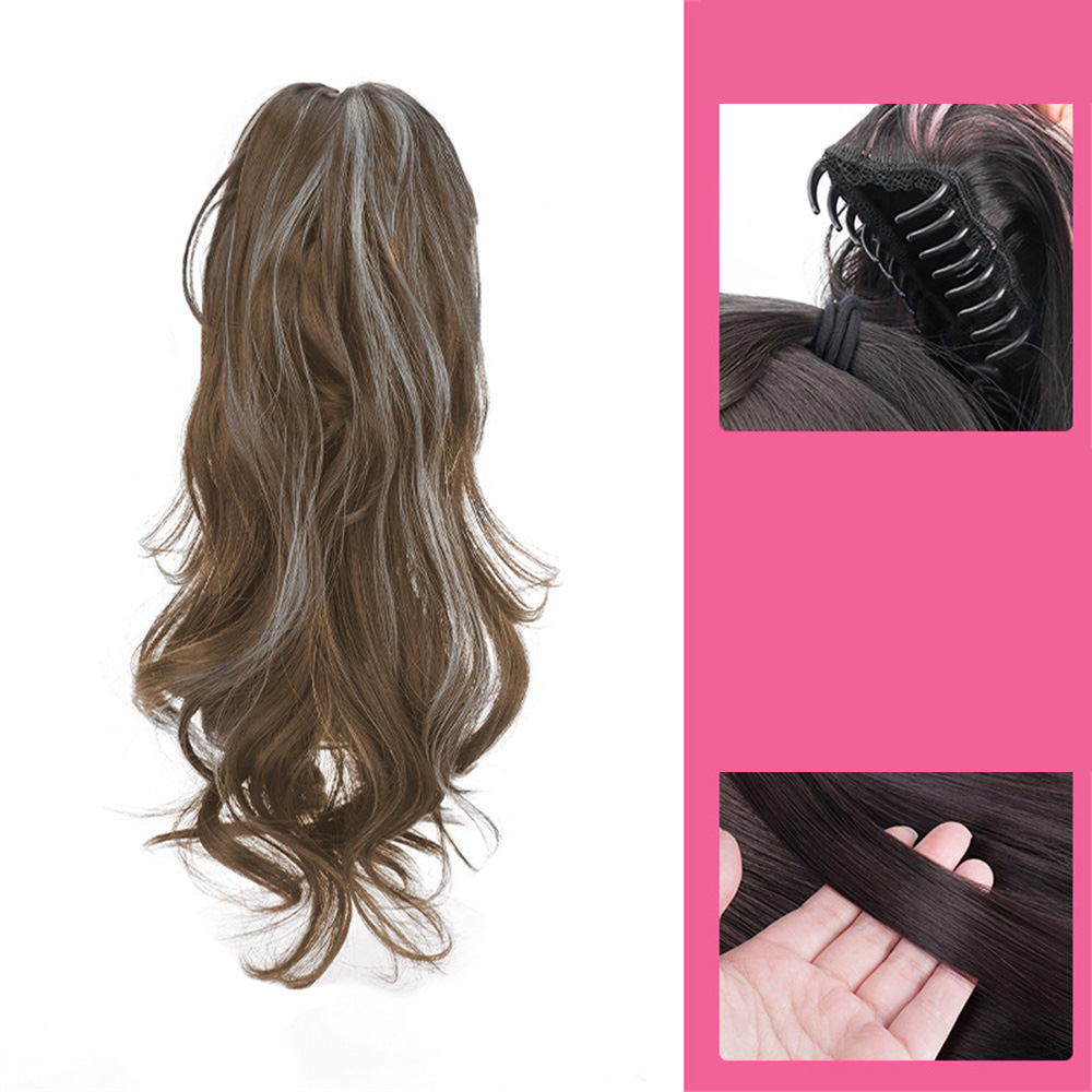 Y2K Style Pink Highlight Long Ponytail Clip-on Wig Cool Hottie Dyeing ...